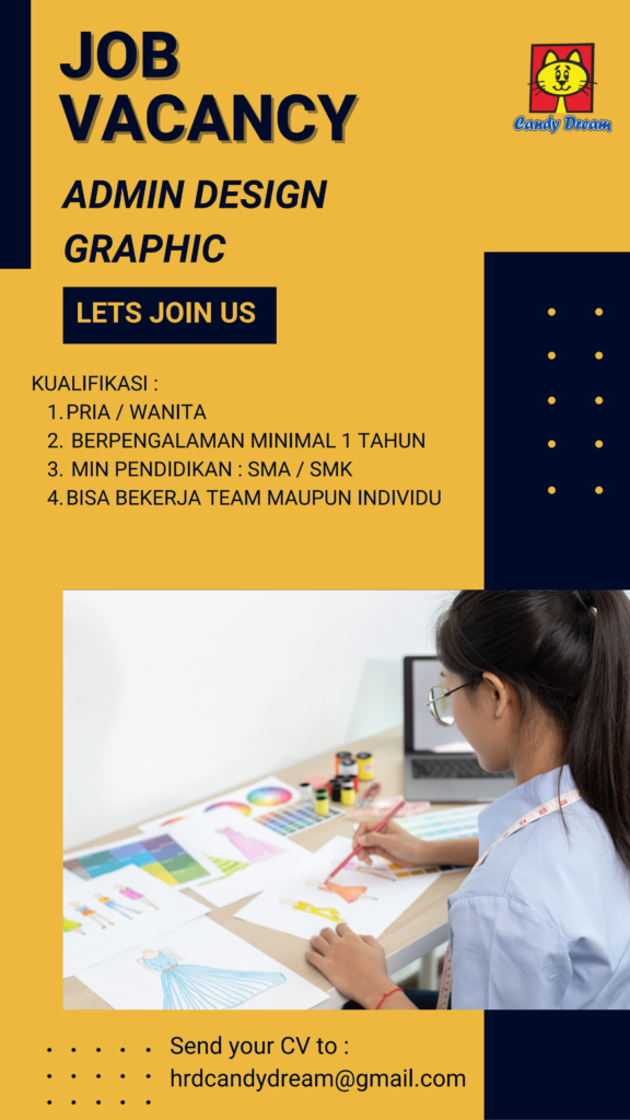 Lowongan Kerja Admin Design Graphic di CV. Candy Dream - LokerBandung.id
