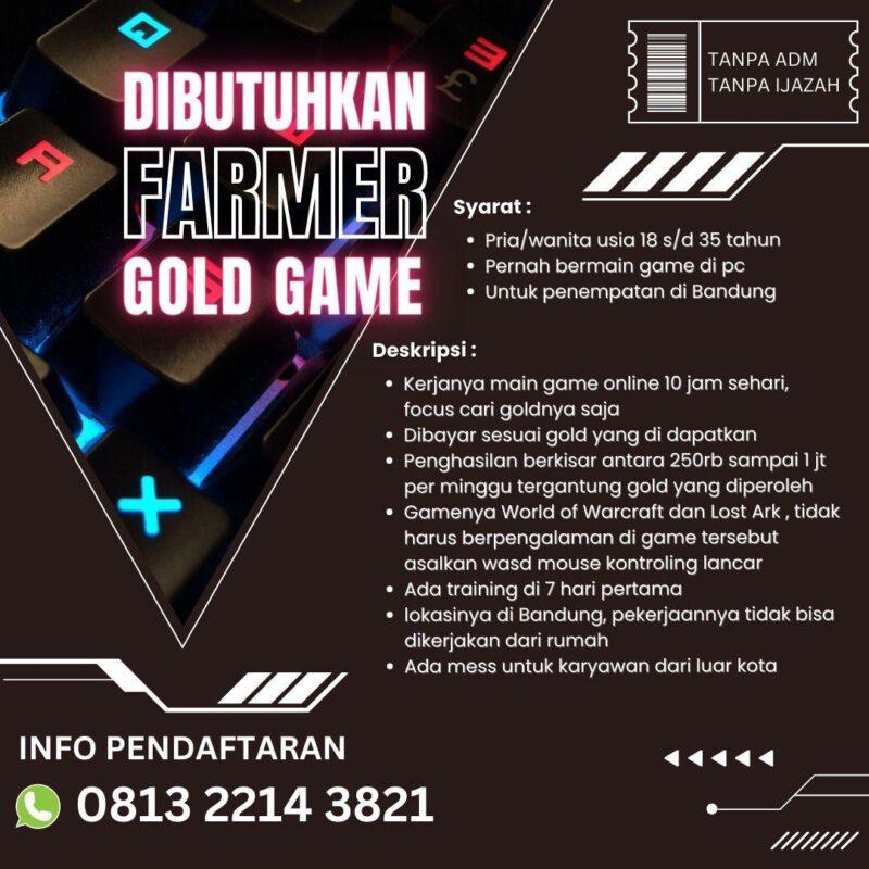 Lowongan Kerja Farmer Gold Game di Depo Gamer - LokerBandung.id