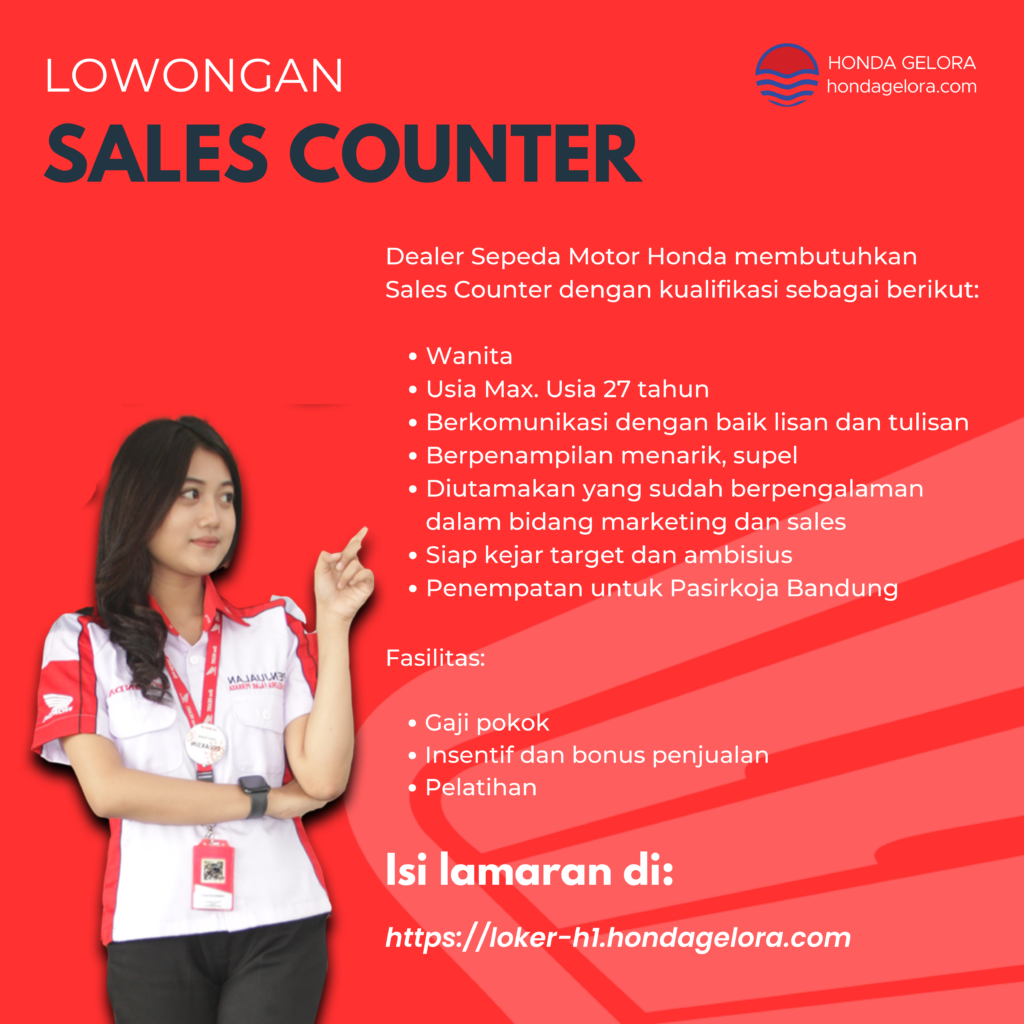 Lowongan Kerja Sales Counter di PT. Gelora Fajar Perkasa - LokerBandung.id