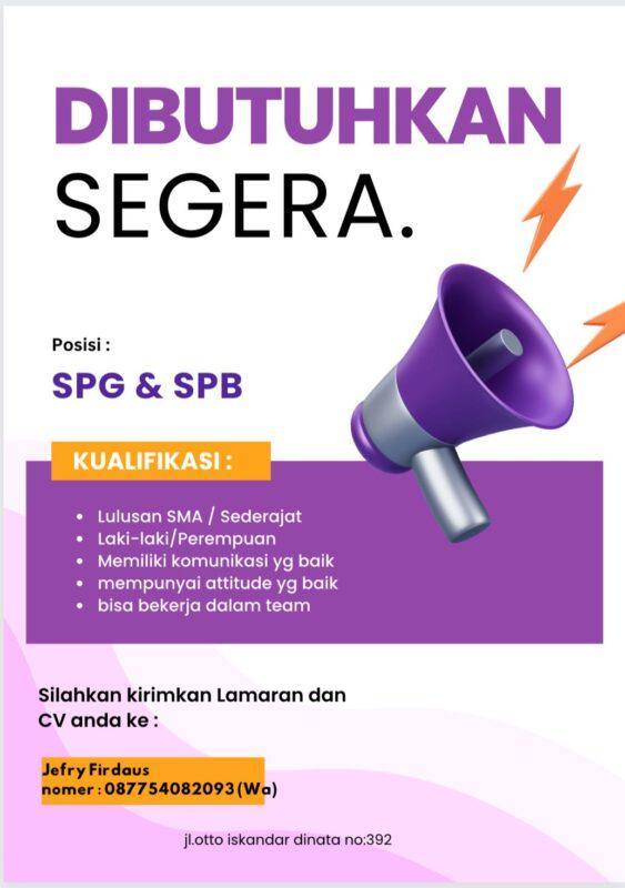 Lowongan Kerja SPG - SPB di PT. Indo Junior Grup - LokerBandung.id