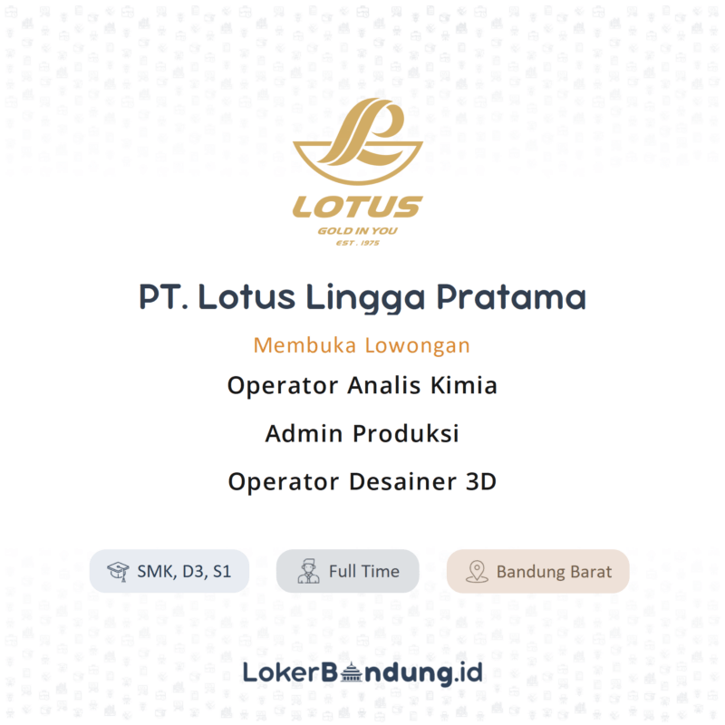 Lowongan Kerja Operator Analis Kimia - Admin Produksi - Operator ...