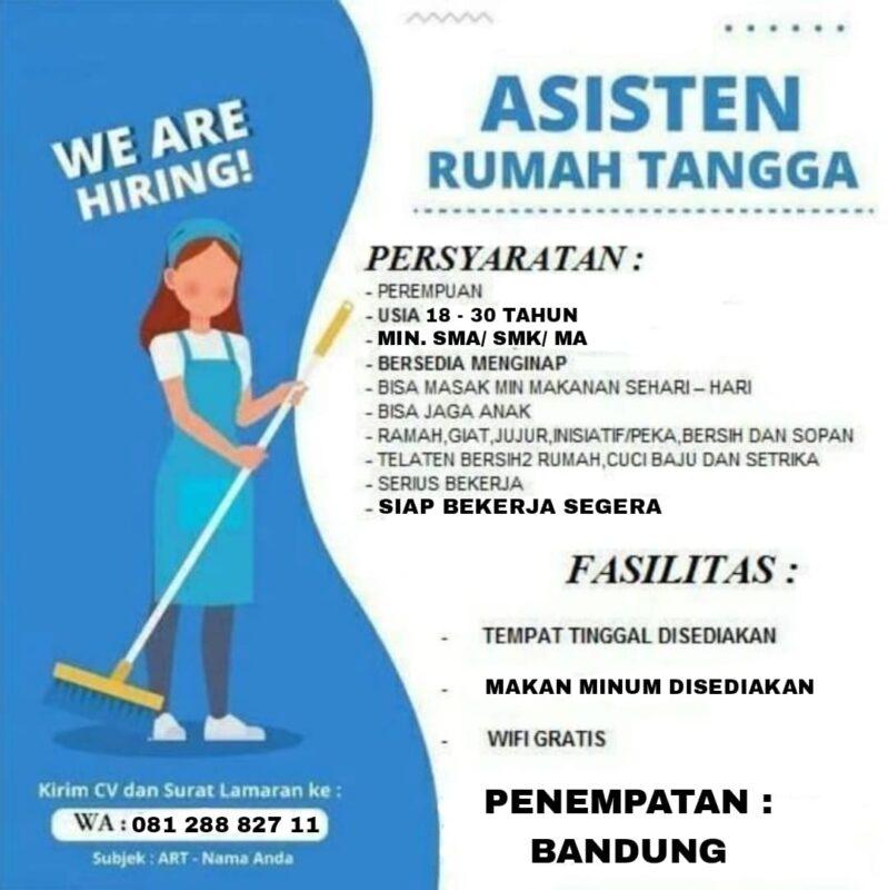 Lowongan Kerja Asisten Rumah Tangga di Rumah Tangga Bandung ... Lowongan Kerja Asisten Rumah Tangga di Rumah Tangga Bandung ...