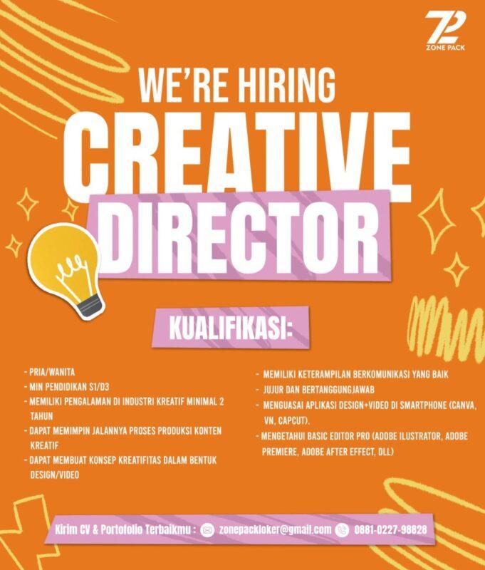 Lowongan Kerja Creative Director di Zonepack - LokerBandung.id