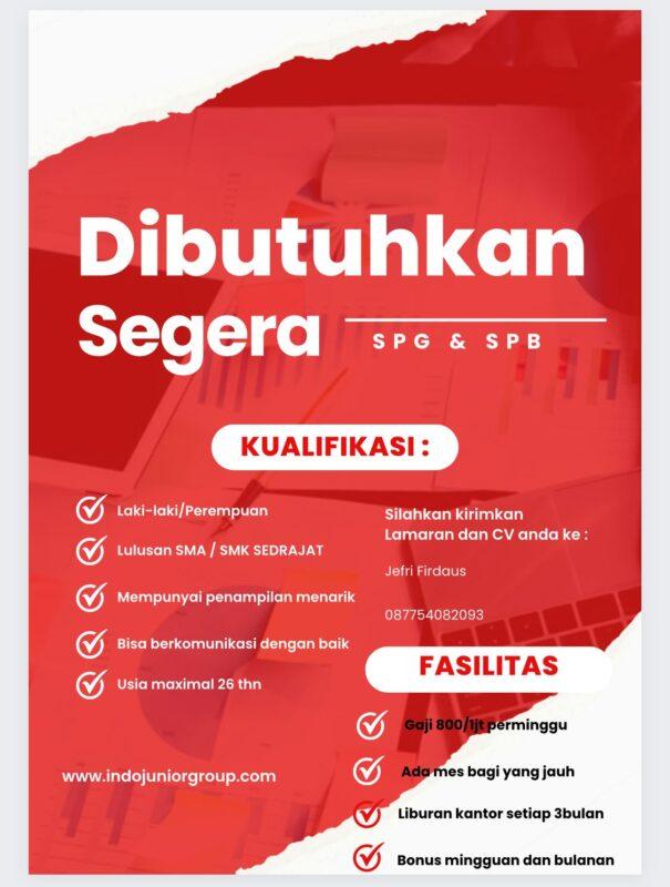 Lowongan Kerja SPG - SPB di PT. Indo Junior Grup - LokerBandung.id