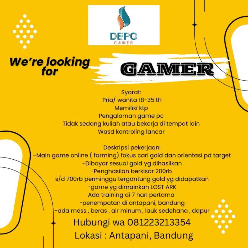 Lowongan Kerja Gamer di Depo Gamer - LokerBandung.id