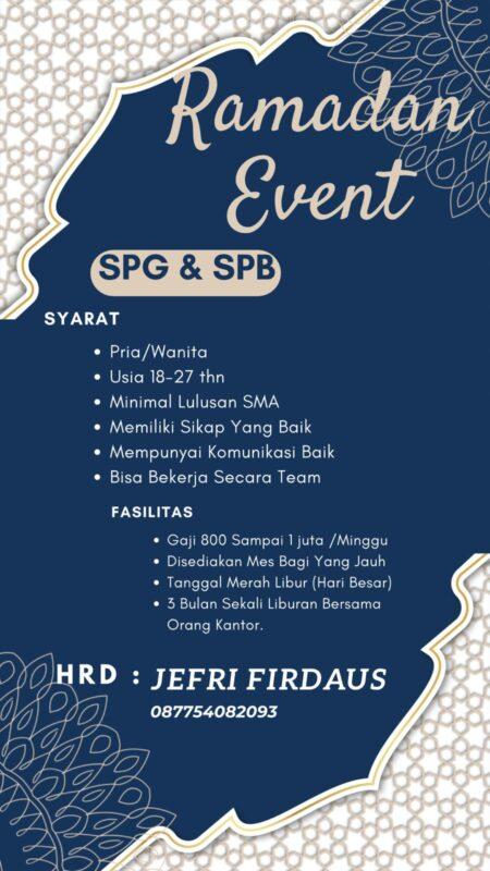 Lowongan Kerja SPG & SPB Ramadhan Event di PT. Indo Junior Grup - LokerBandung.id