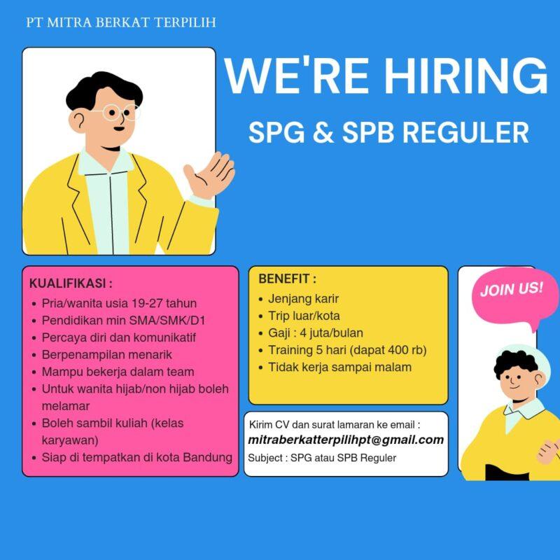 Lowongan Kerja SPG & SPB Reguler di PT. Mitra Berkat Terpilih - LokerBandung.id