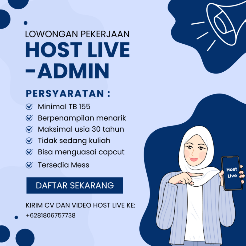 Lowongan Kerja Host Live Streaming (Fulltime) - Admin Resi Chat Pelanggan di ASW Collection ...