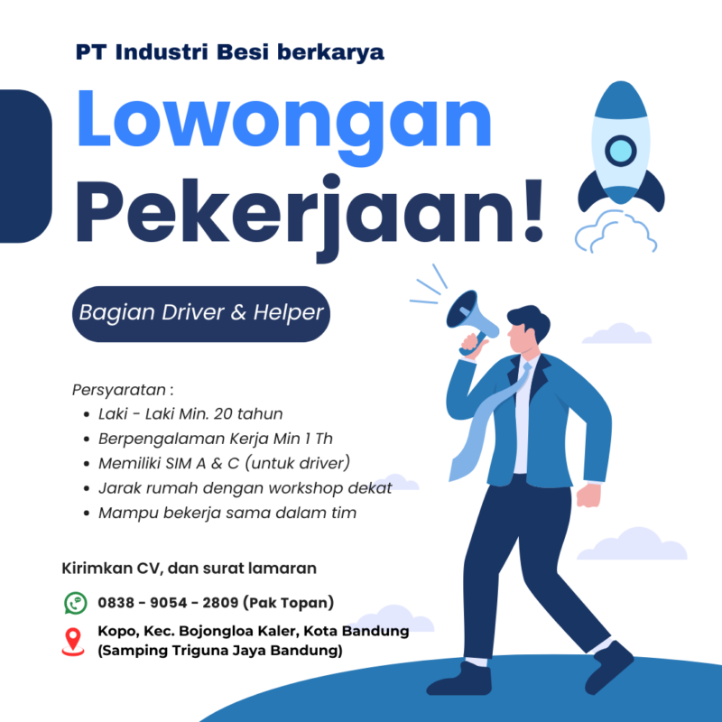Lowongan Kerja Driver - Helper di PT. Industri Besi Berkarya ...