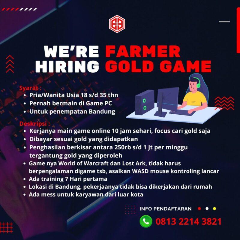 Lowongan Kerja Farmer Gold Game di Depo Gamer - LokerBandung.id