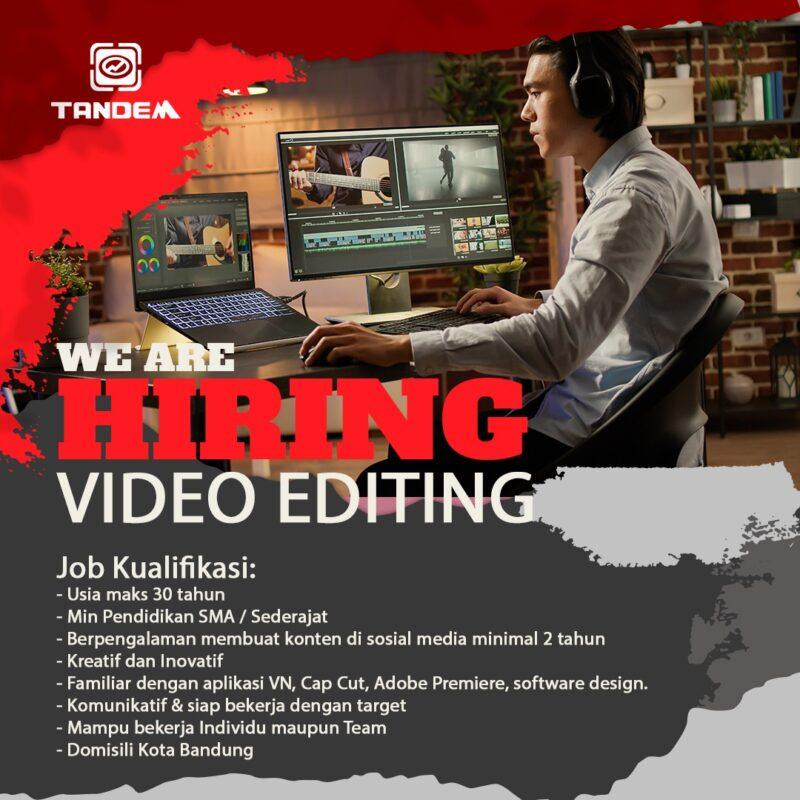 Lowongan Kerja Video Editor di Tandem Spirit Inside - LokerBandung.id
