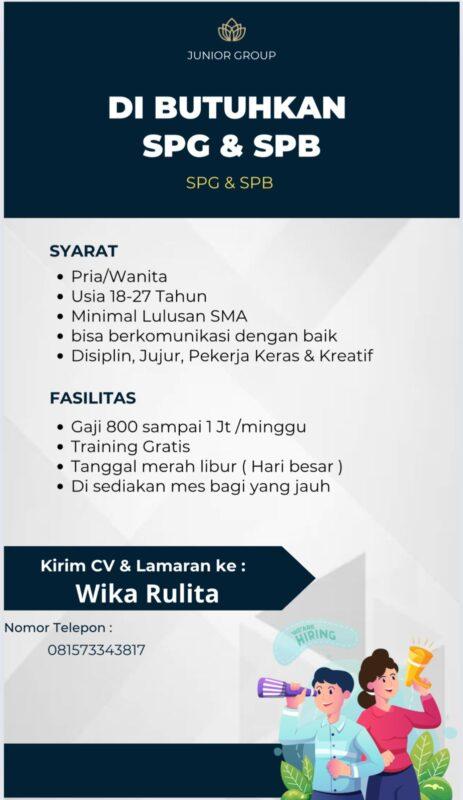 Lowongan Kerja SPG - SPB di Junior Group - LokerBandung.id
