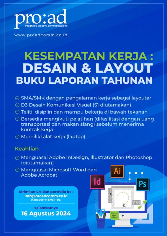 Lowongan Kerja Desain dan Layout Buku Laporan Tahunan di ProAd ...
