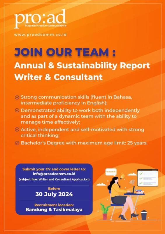 Lowongan Kerja Writer & Consultant Annual & Sustainability Report di ...