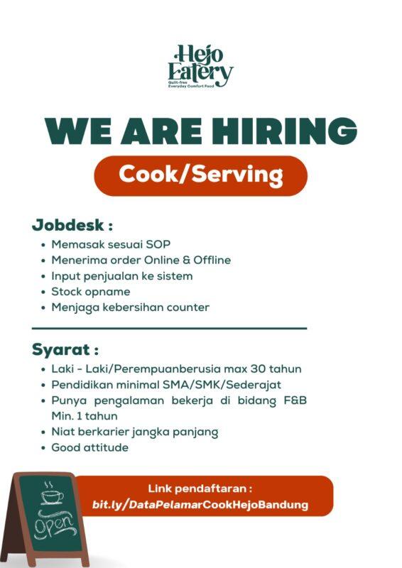 Lowongan Kerja Cook/Serving di Adventure Travel Group (Brand Hejo ...