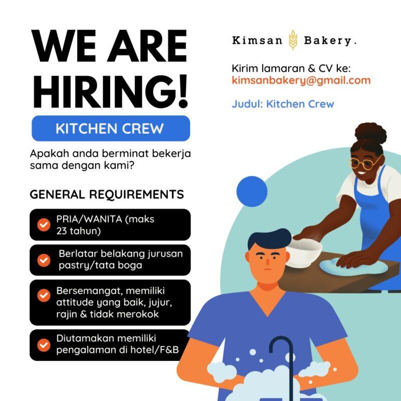 Lowongan Kerja Kitchen Crew di Kimsan Bakery - LokerBandung.id