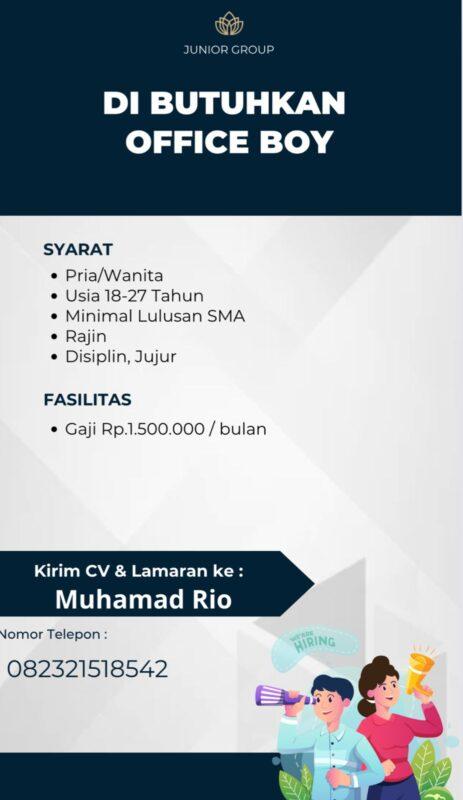 Lowongan Kerja Office Boy di PT. Indo Junior Group - LokerBandung.id
