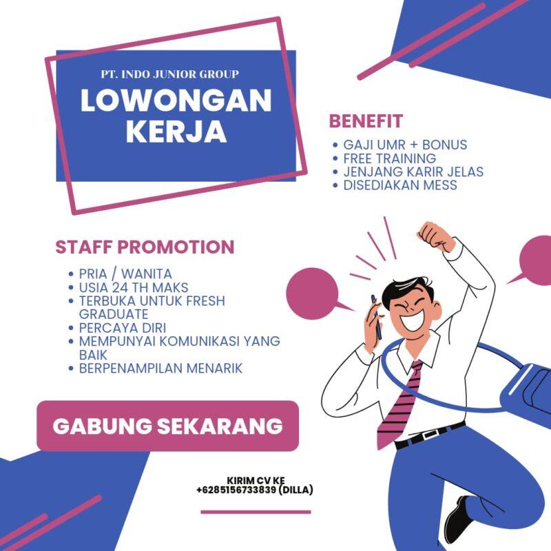 Lowongan Kerja Staff Promotion di PT. Indo Junior Group - LokerBandung.id
