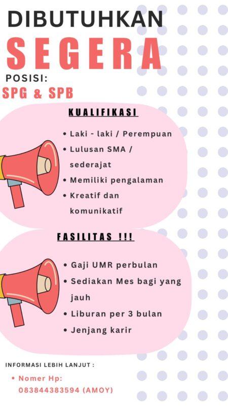 Lowongan Kerja SPG & SPB di PT. Indo Junior Group - LokerBandung.id