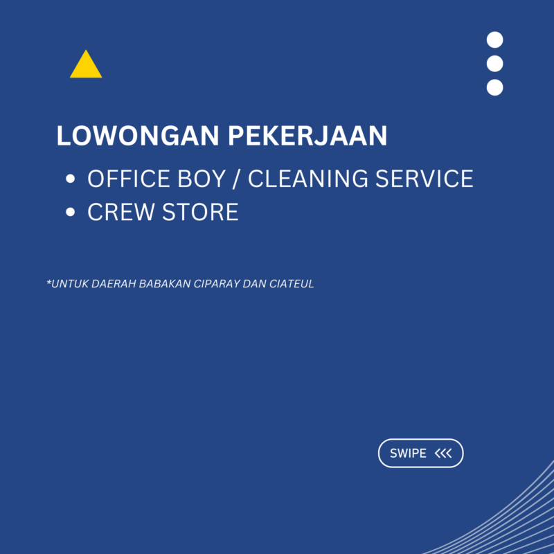 Lowongan Kerja Office Boy - Crew Outlet di CV. HR Distribusindo - LokerBandung.id