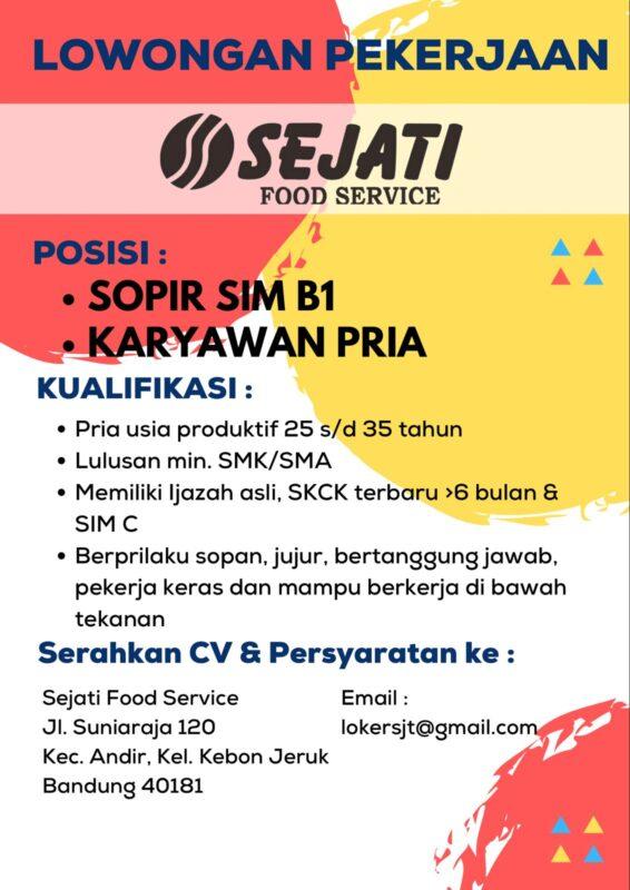 Lowongan Kerja Sopir SIM B1 - Karyawan Pria di CV. Sejati Utama ...