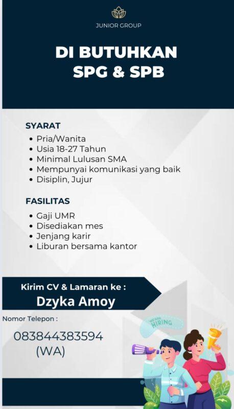 Lowongan Kerja SPG - SPB di Junior Group - LokerBandung.id