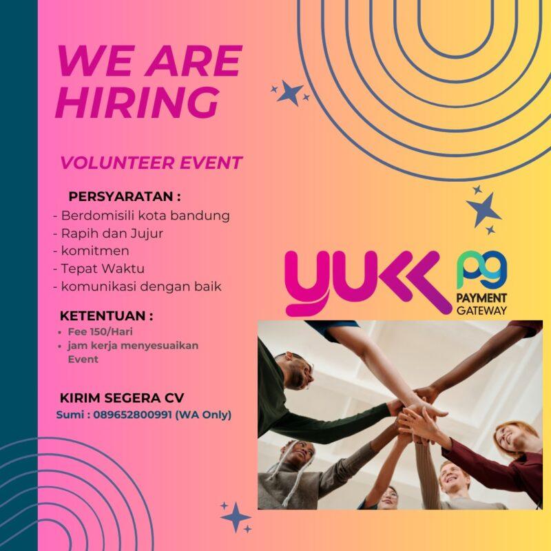 Lowongan Kerja Volunteer Event di PT. Yukk Kreasi Indonesia - LokerBandung.id