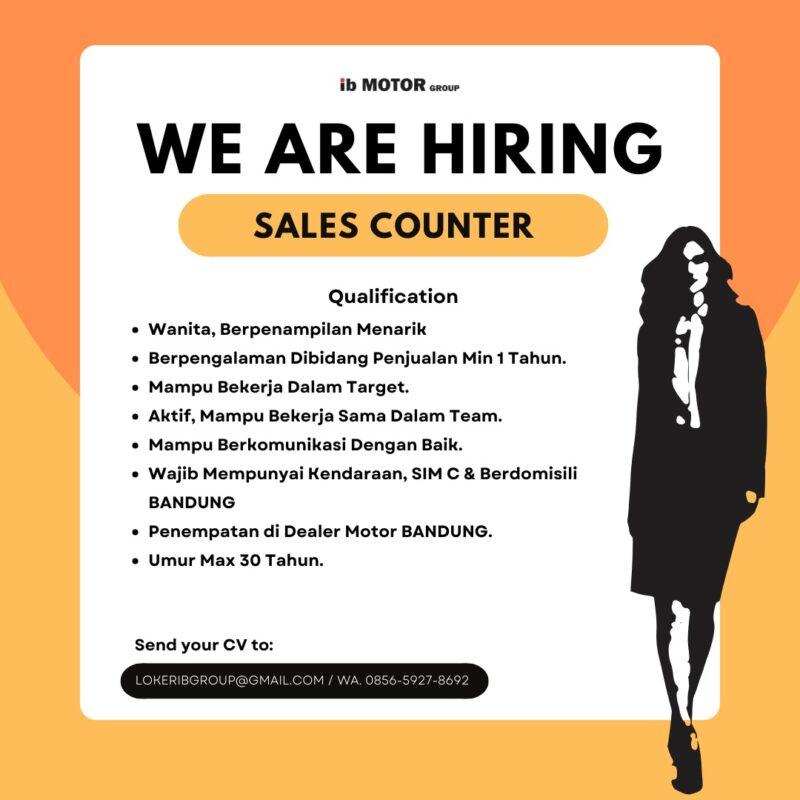 Lowongan Kerja Sales Counter - Sales Force di IB Motor - LokerBandung.id