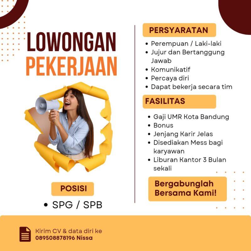 Lowongan Kerja SPG/SPB di PT. Indo Junior Group - LokerBandung.id