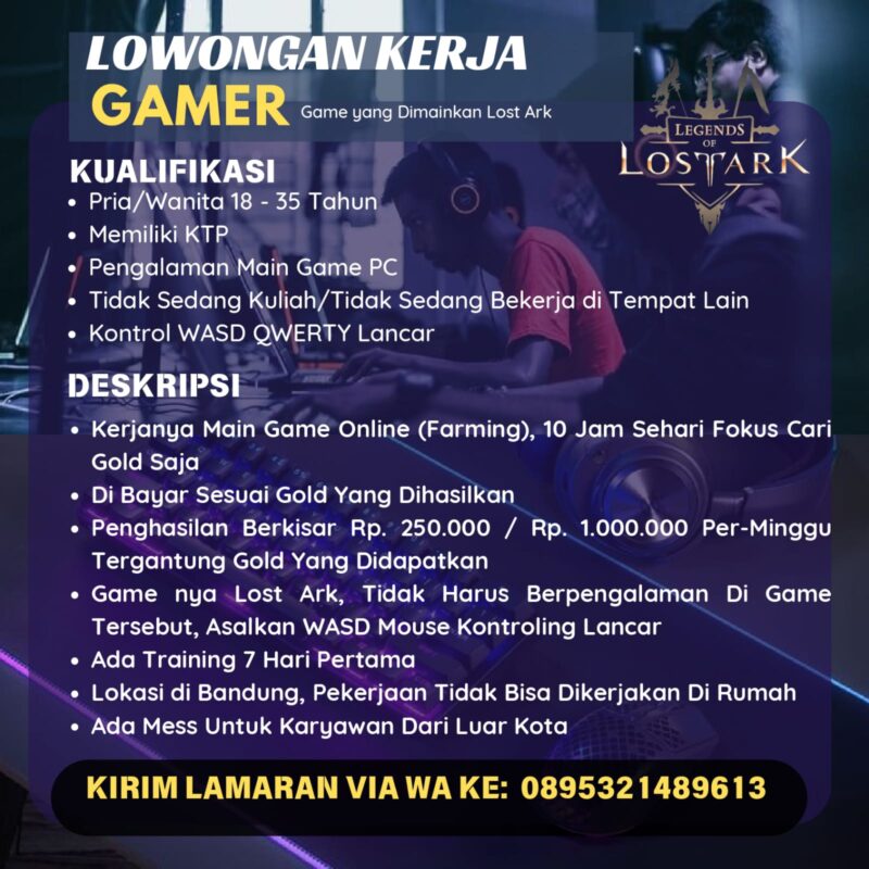 Lowongan Kerja Gamer di Depo Gamer - LokerBandung.id