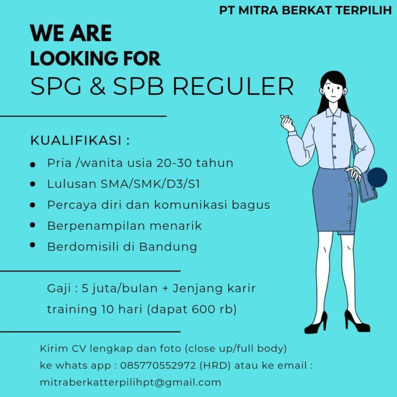 Lowongan Kerja SPG - SPB Reguler di PT. Mitra Berkat Terpilih - LokerBandung.id