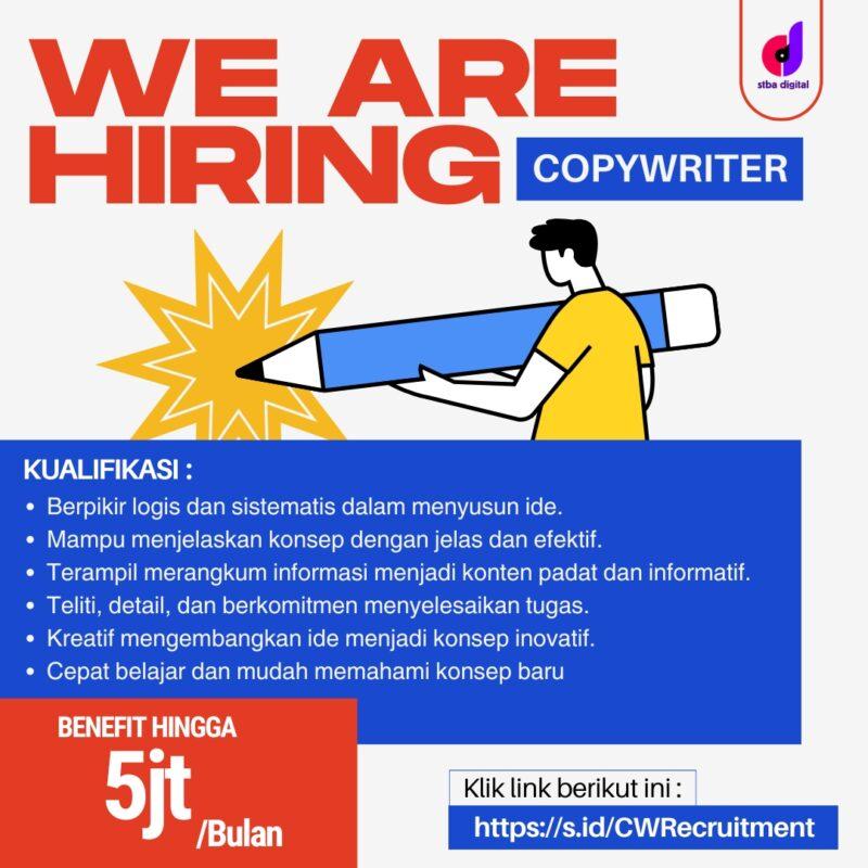 Lowongan Kerja Copywriter di PT. Tribuana Sarana Utama (STBA Digital ...