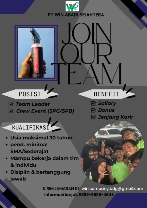 Lowongan Kerja Team Leader - Crew Event (SPG/SPB) di PT. Win Abadi Sejahtera - LokerBandung.id