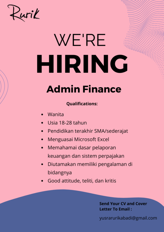 Lowongan Kerja Admin Finance di Rurik - LokerBandung.id