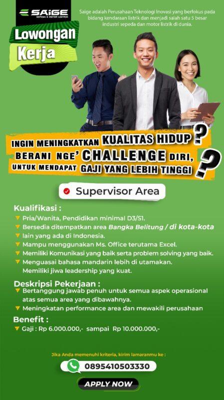 Lowongan Kerja Supervisor Area - Sales - Asisten CEO - MC Host Toko - Admin Sales - Translator ...
