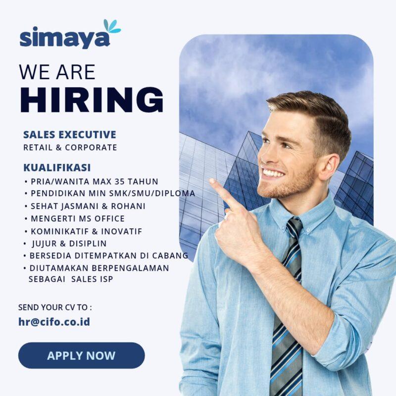 Lowongan Kerja Sales Executive di PT. Simaya Jejaring Mandiri - LokerBandung.id