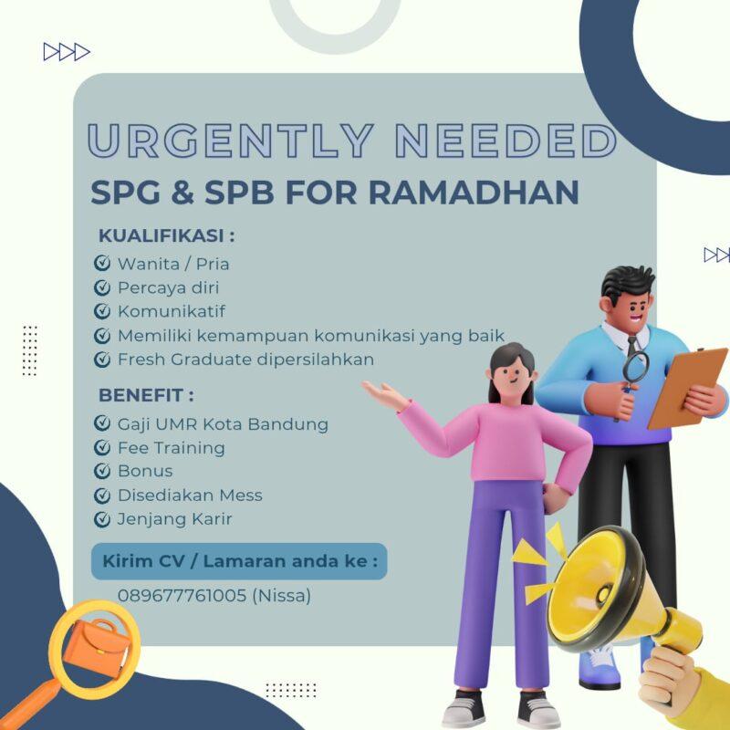 Lowongan Kerja SPG & SPB For Ramadhan di PT. Indo Junior Group - LokerBandung.id
