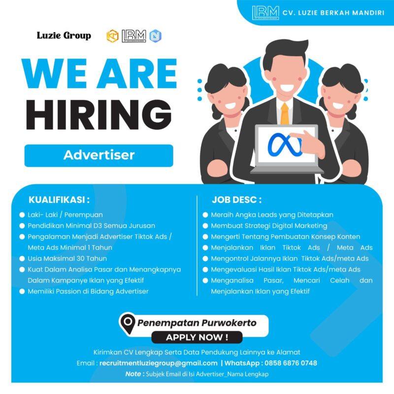 Lowongan Kerja Advertiser - Leader Customer Service Online - Manager Digital Marketing ...
