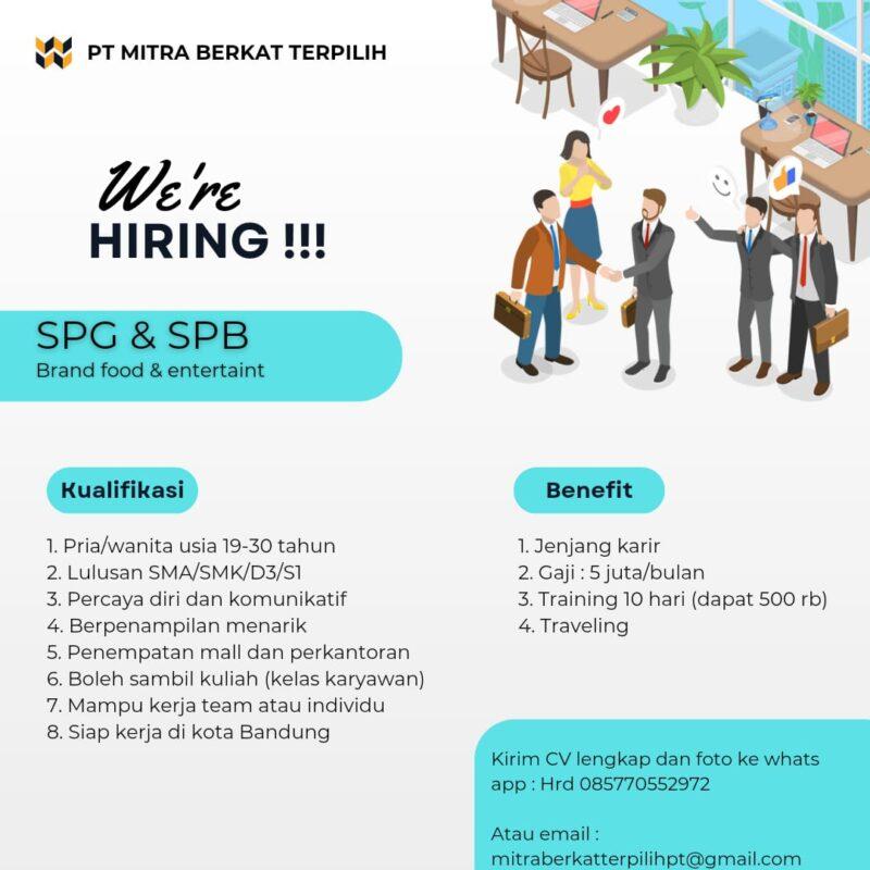 Lowongan Kerja SPG - SPB di PT. Mitra Berkat Terpilih - LokerBandung.id
