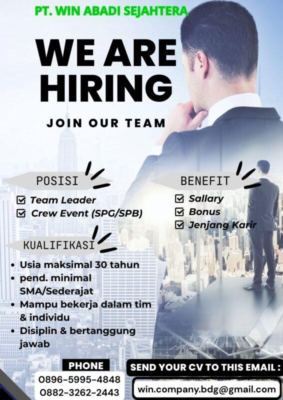 Lowongan Kerja Team Leader - Crew Event (SPG/SPB) di PT. Win Abadi Sejahtera - LokerBandung.id
