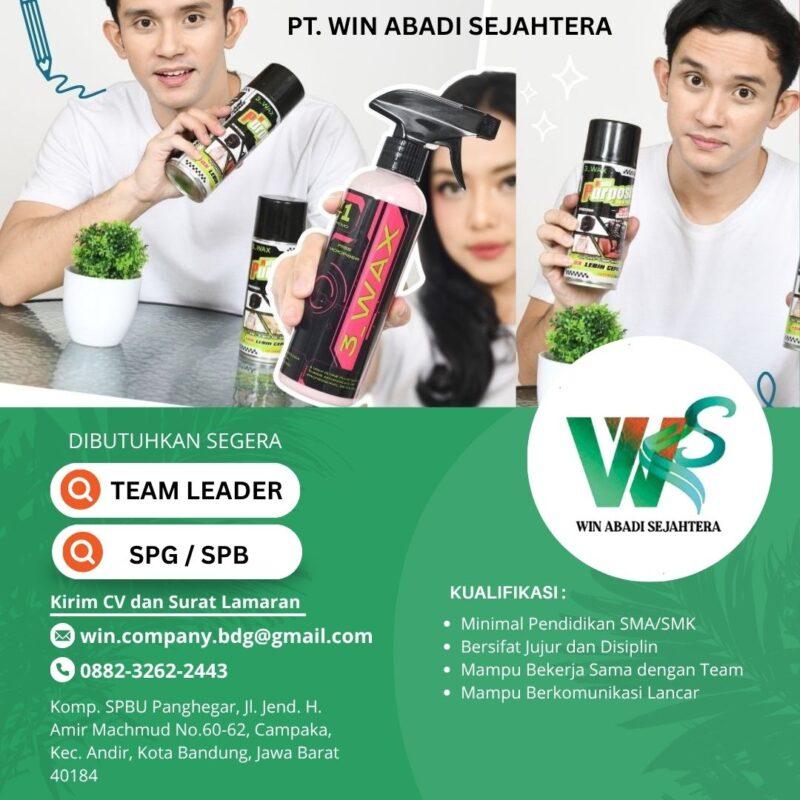 Lowongan Kerja Team Leader - SPG/SPB di PT. Win Abadi Sejahtera ...