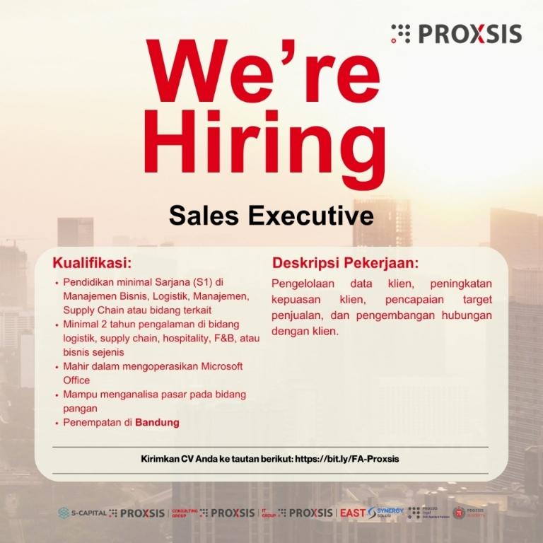 Lowongan Kerja Sales Executive di Proxsis - LokerBandung.id