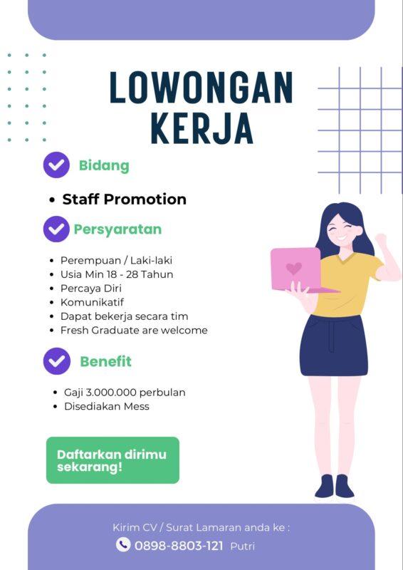 Lowongan Kerja Staff Promotion di PT. Indo Junior Group - LokerBandung.id