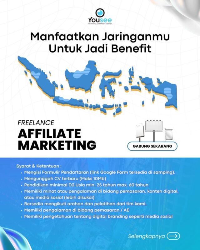 Lowongan Kerja Freelance Affiliate Marketing di Yousee Indonesia - LokerBandung.id