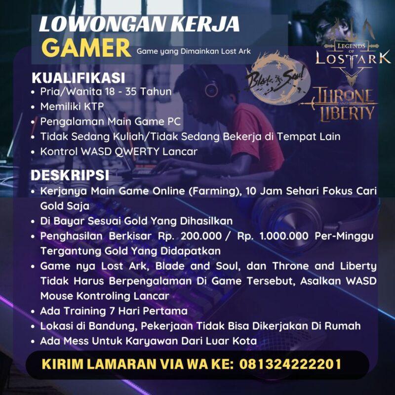 Lowongan Kerja Gamer di Depo Gamer - LokerBandung.id
