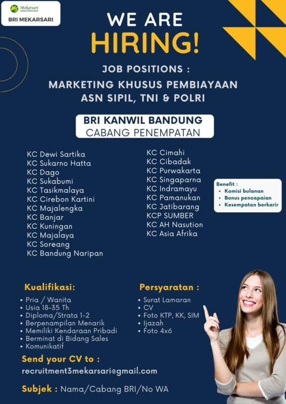 Lowongan Kerja Marketing Khusus Pembiayaan ASN SIPIL, TNI & POLRI di ...