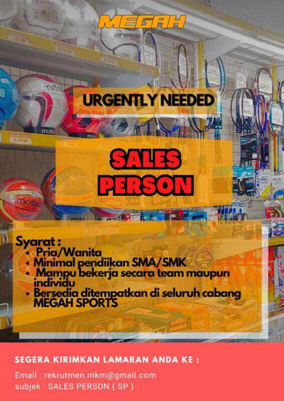 Lowongan Kerja Sales Person di Megah Sports - LokerBandung.id