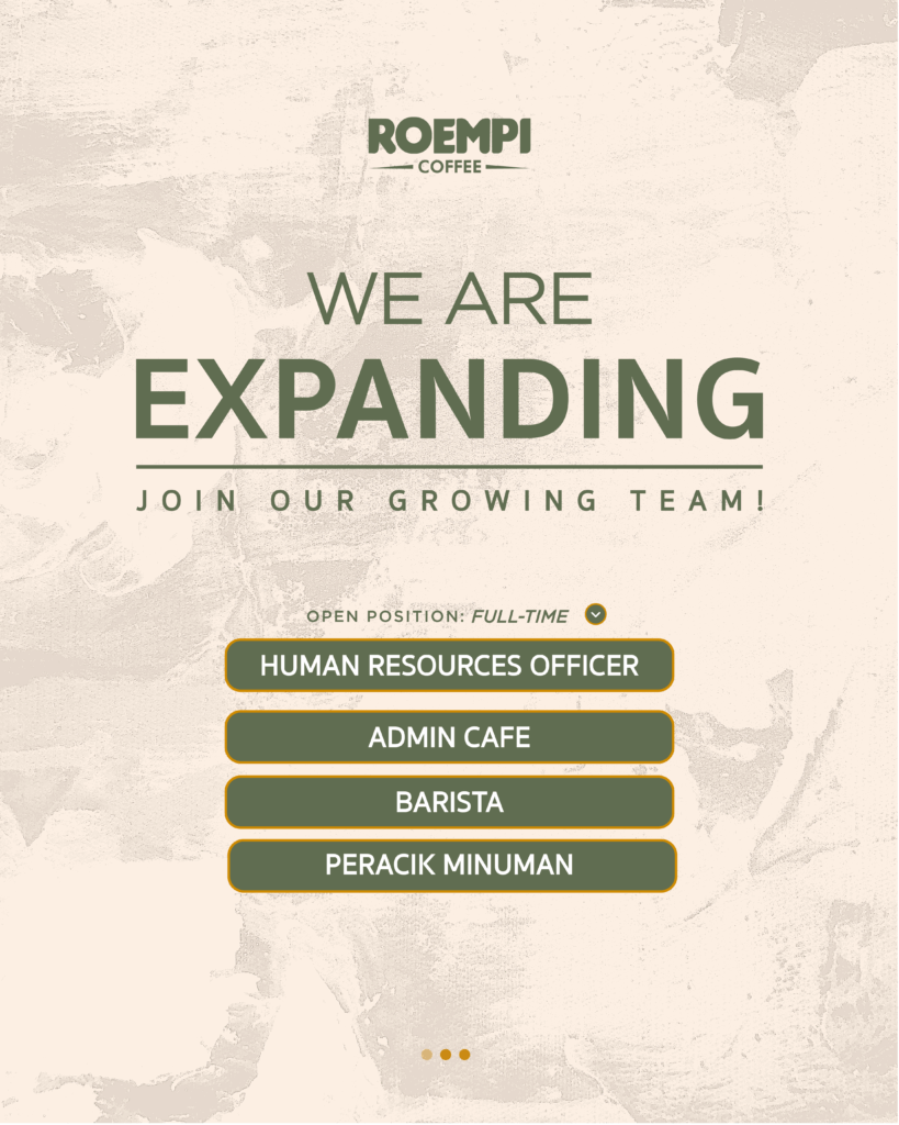 Lowongan Kerja Human Resources Officer - Admin Cafe - Barista - Peracik ...
