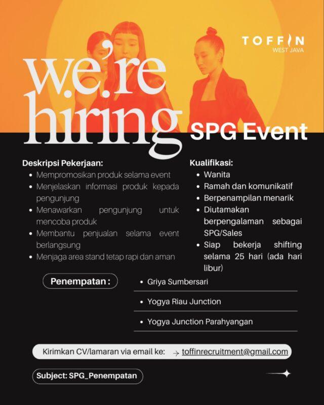 Lowongan Kerja SPG Event - Head Marketing di Toffin West Java - LokerBandung.id