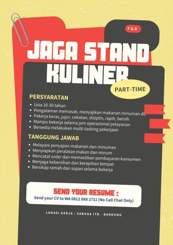 Lowongan Kerja Penjaga Stand Kuliner (Part Time) di Karya Utama Group ...